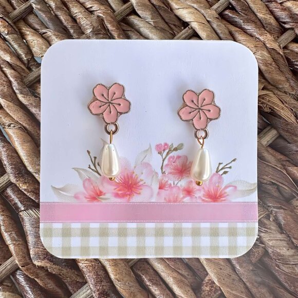 Handmade by Tracy | Jewelry | New Cherry Blossom Stud Earrings ...